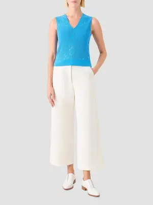 Akris Burnout Intarsia Wool-blend Top