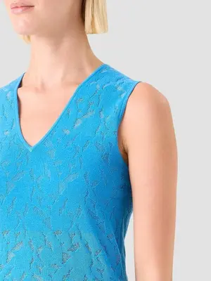 Akris Burnout Intarsia Wool-blend Top