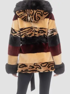Gorski Shearling Lamb Parka With Merinillo Shearling Lamb Hood Trim & Cuffs, Belt