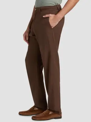 Onia Linen-blend Trousers - Espresso