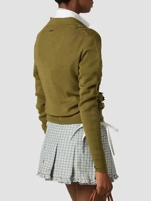 Miu Miu Cashmere And Silk Cardigan - Green