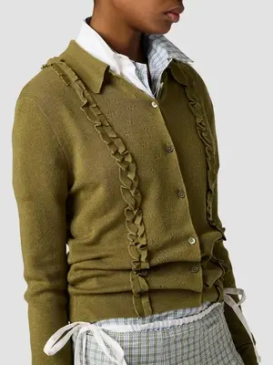 Miu Miu Cashmere And Silk Cardigan - Green