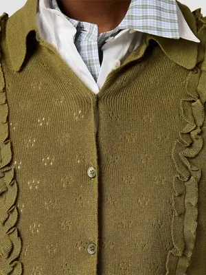 Miu Miu Cashmere And Silk Cardigan - Green