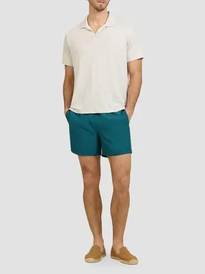 Onia Shaun Stretch-linen Polo Shirt - Ivory