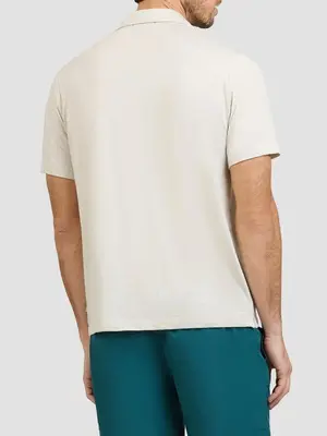 Onia Shaun Stretch-linen Polo Shirt - Ivory