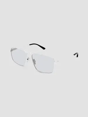 Balenciaga Tag 3.0 62mm Navigator Sunglasses - Silver