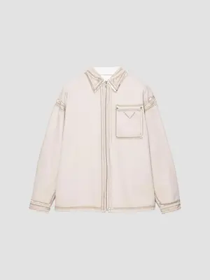 Prada Bull Denim Zipper Shirt - Brown