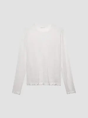 Prada Long-sleeved Linen And Silk Sweater - White