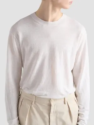 Prada Long-sleeved Linen And Silk Sweater