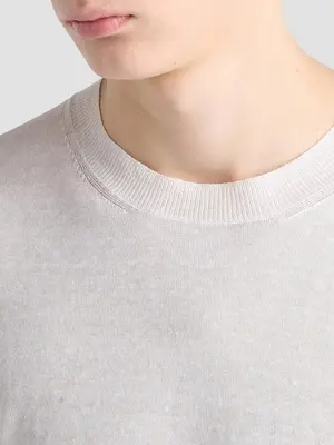 Prada Long-sleeved Linen And Silk Sweater
