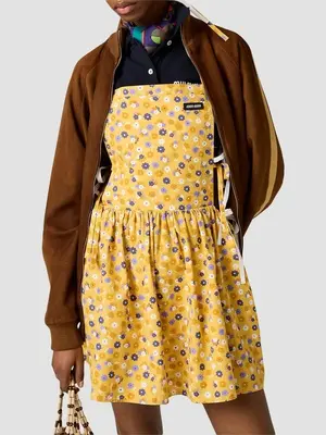 Miu Miu Poplin Dress - Yellow