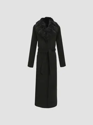 Gorski Cashmere And Wool Coat With Detachable Collar