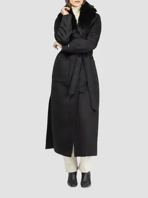 Gorski Cashmere And Wool Coat With Detachable Collar