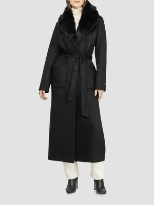 Gorski Cashmere And Wool Coat With Detachable Collar
