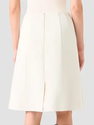 Akris Double-face Cotton A-line Skirt