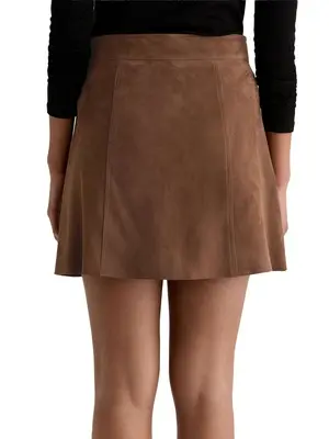 Ag Evie Suede Miniskirt