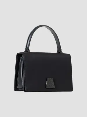 Akris Alice Crystal-embellished Silk Top Handle Bag