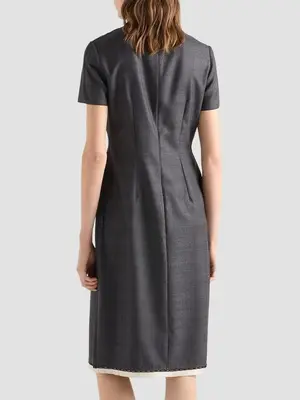 Prada Checked Wool Dress
