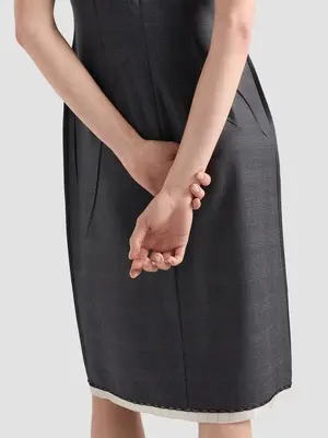 Prada Checked Wool Dress