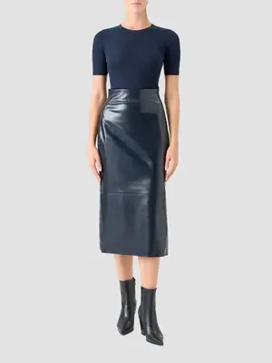 Akris Rib-knit Silk-blend Short-sleeve Sweater