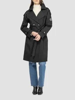 Gorski Lightweight Belted Trench Coat