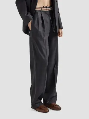 Prada Checked Wool Pants