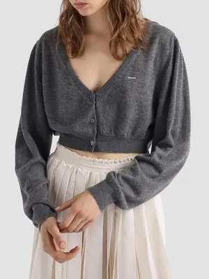 Prada Cropped Cashmere Cardigan