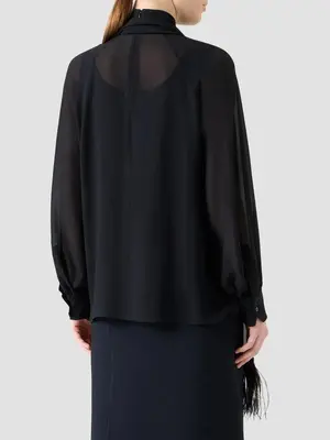 Akris Scarf Silk Georgette Blouse