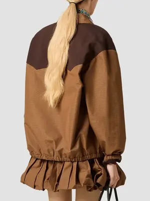 Miu Miu Gingham Check Blouson Jacket