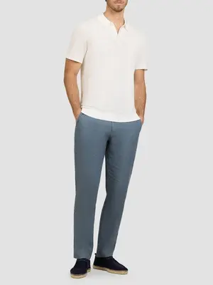 Onia Rib-knit Polo Shirt - Ivory