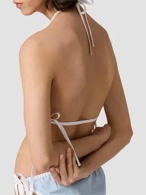 Miu Miu Poplin Bikini Top