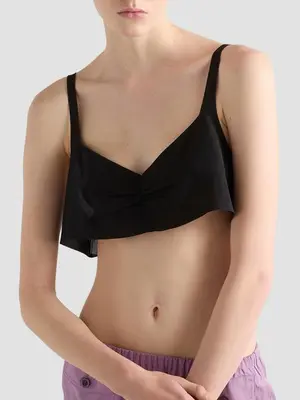 Prada Crepe De Chine Top - Black