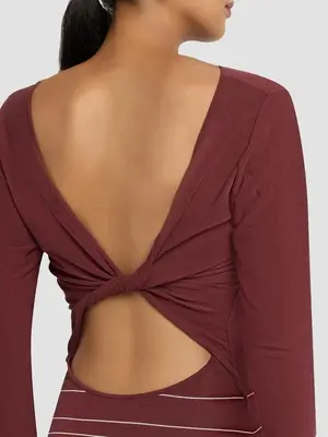 Faithfull The Brand Idun Knit Twist-back Maxi Dress