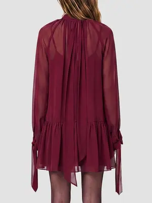 NICHOLAS THE LABEL Eliza Scarf-detail Mini Swing Dress