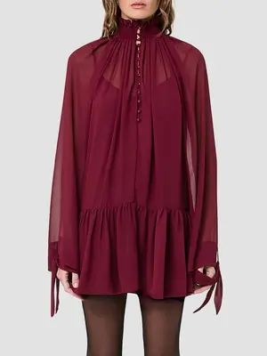 NICHOLAS THE LABEL Eliza Scarf-detail Mini Swing Dress