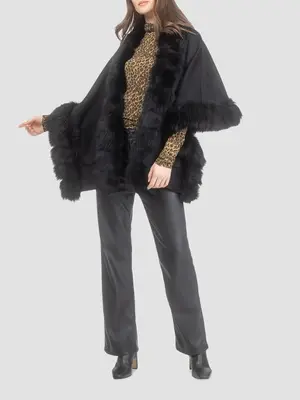 Gorski Reversible Cashmere And Wool Shawl