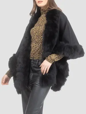 Gorski Reversible Cashmere And Wool Shawl