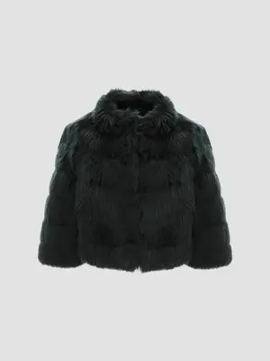 Gorski Merinillo Shearling Lamb Bolero Emerald