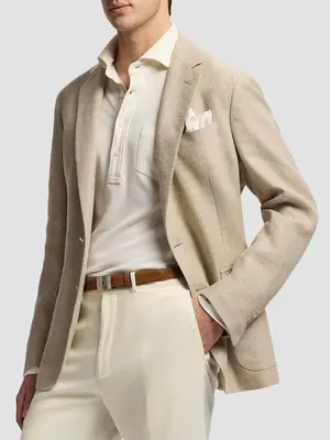 Ralph Lauren Purple Label Herringbone Linen-blend Sport Coat