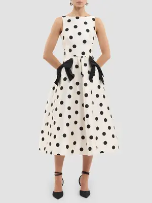 Rebecca Vallance Bacio Polka Dot Midi Dress