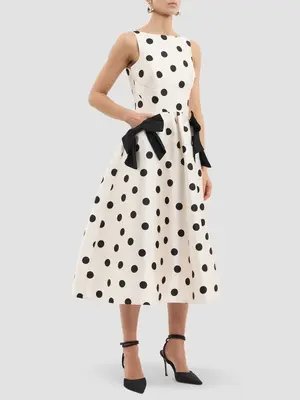 Rebecca Vallance Bacio Polka Dot Midi Dress