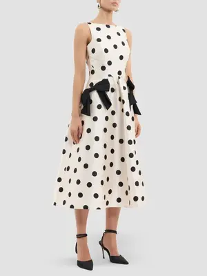 Rebecca Vallance Bacio Polka Dot Midi Dress