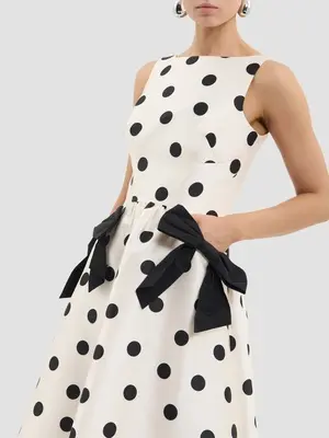 Rebecca Vallance Bacio Polka Dot Midi Dress