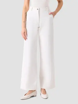 Akris Finnian Stretch Cotton High-rise Wide-leg Pants