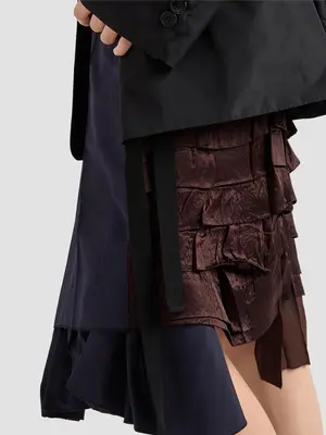 Prada Faille Patchwork Skirt