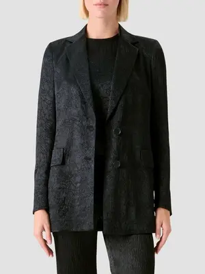 Akris Crinkled Satin Single-breasted Jacket