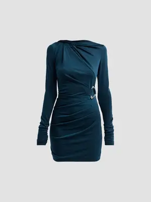 Rebecca Vallance Kiana Gathered Stretch Jersey Mini Dress