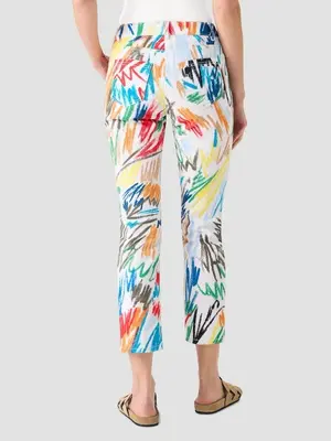 Akris Maru Scribble-print Stretch Slim-fit Crop Jeans