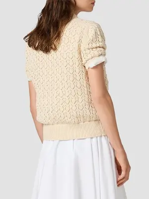 Miu Miu Cotton Polo Shirt - Beige