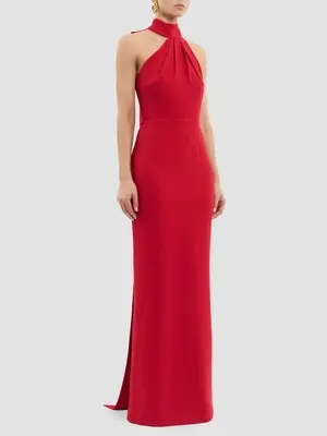 Rebecca Vallance Raziel Crepe Column Gown
